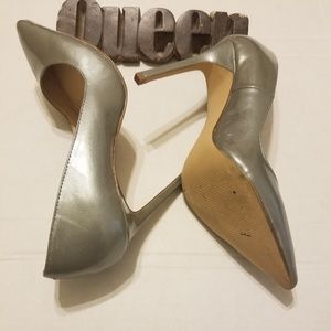 Shoemint | Shoes | Silver Pointy Toe Pumps | Poshmark